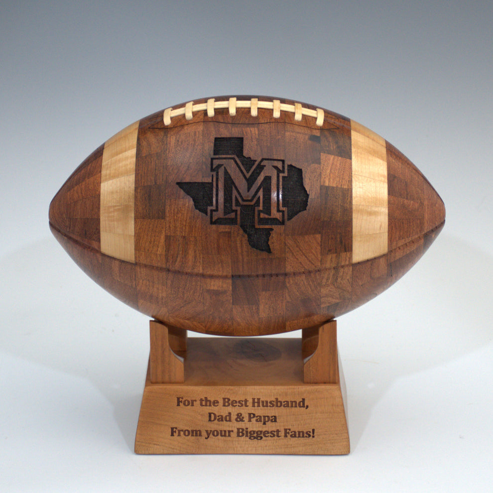 Custom Wooden Football | Handcrafted Heirloom Football – KLF Wood Designs